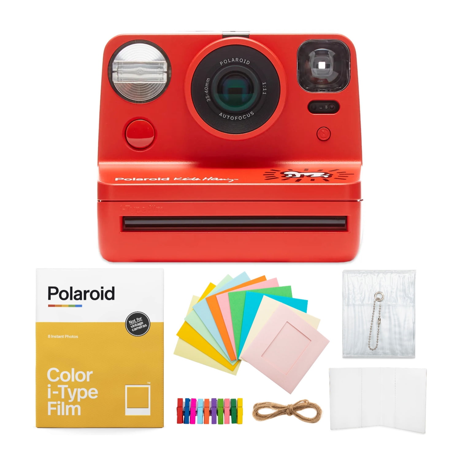 Polaroid Originals Now i-Type Instant Camera (Keith Haring) with Film ...