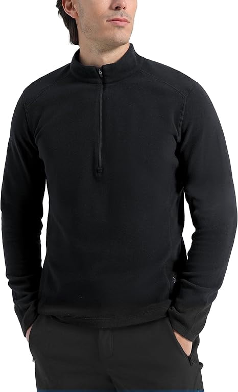Polartec Fleece Jacket Men Pioneer Camp 1/4 Zip Lightweight - Walmart.com