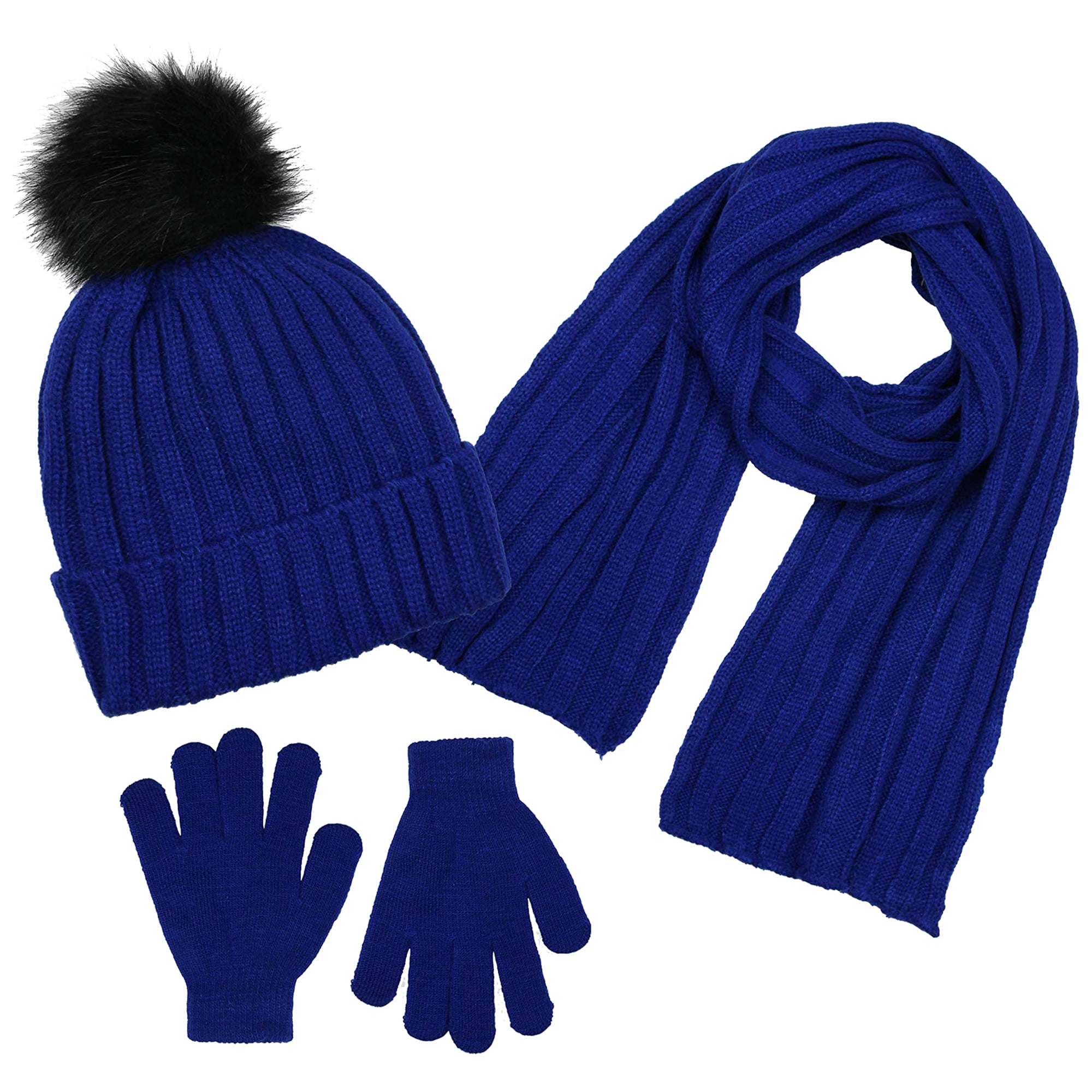 Polarwear Boys Hat,Scarf & Glove Set-Kids Cold Weather Winter ...