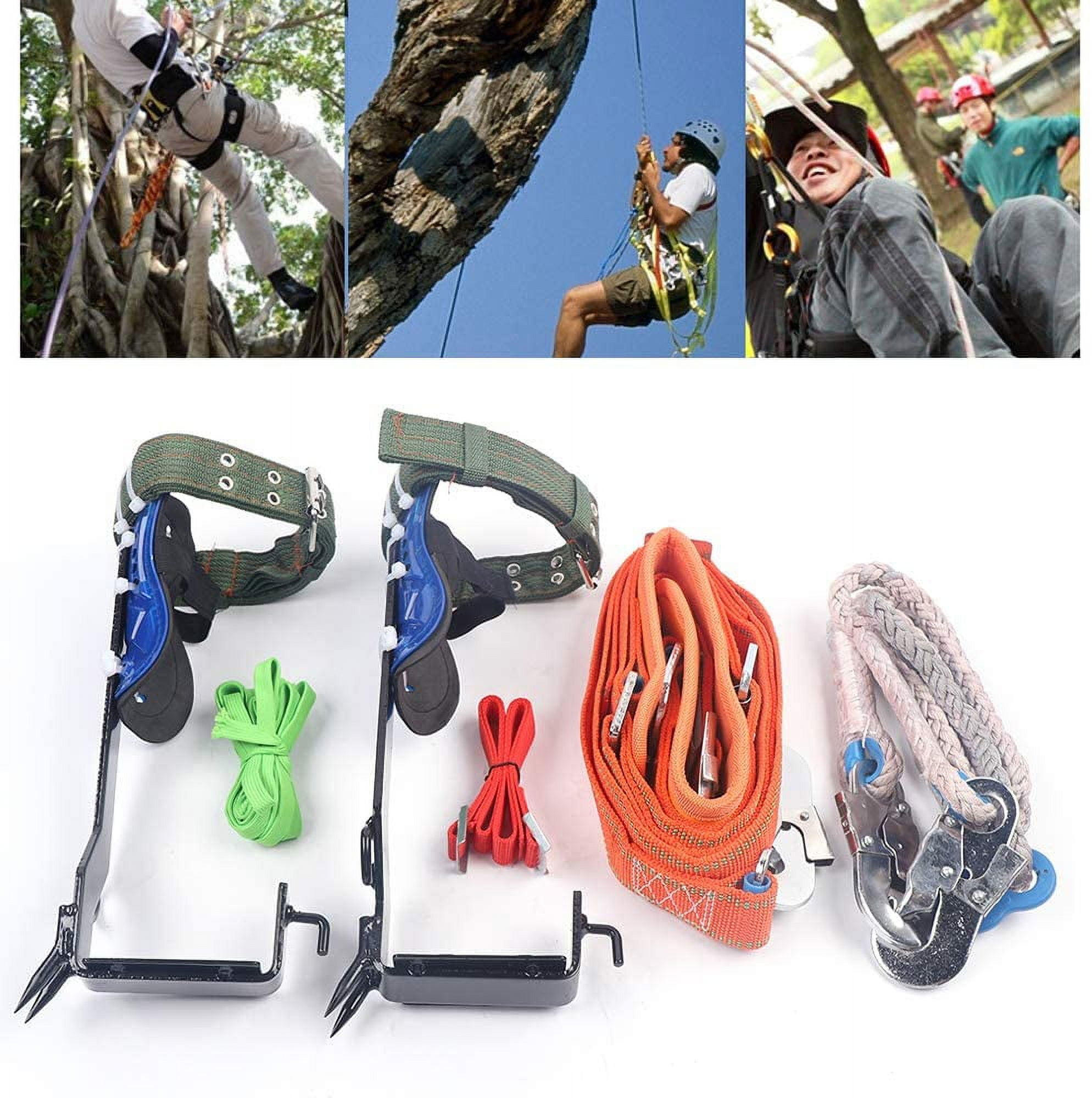 Tree Climbing Spike Tool Set Pole Climbing Spurs Steel Adjustable ...