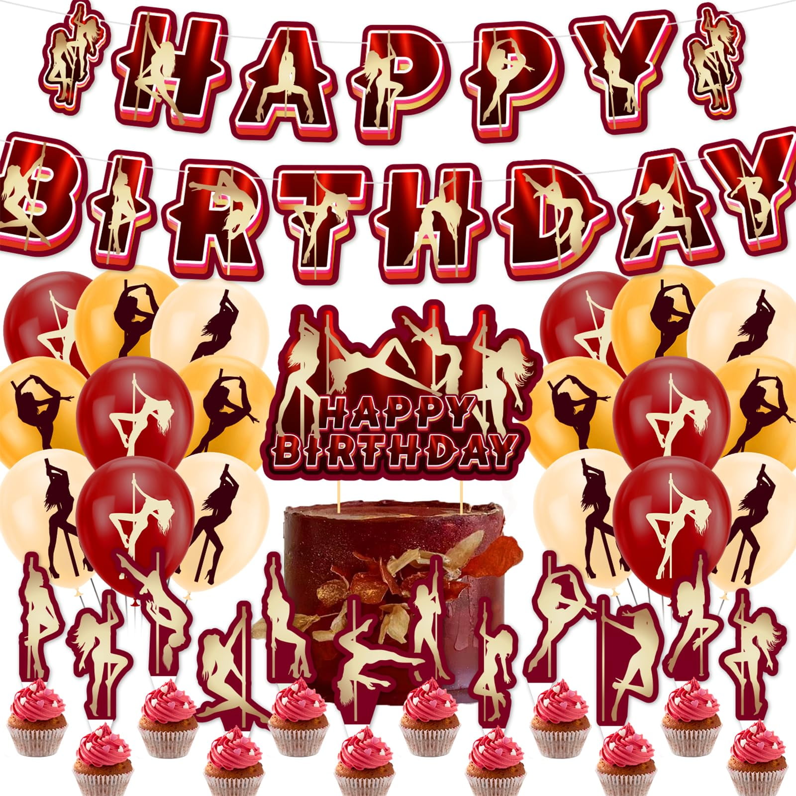 Pole Dance Party Decorations Pole Dance Birthday H2FSDDecorations ...