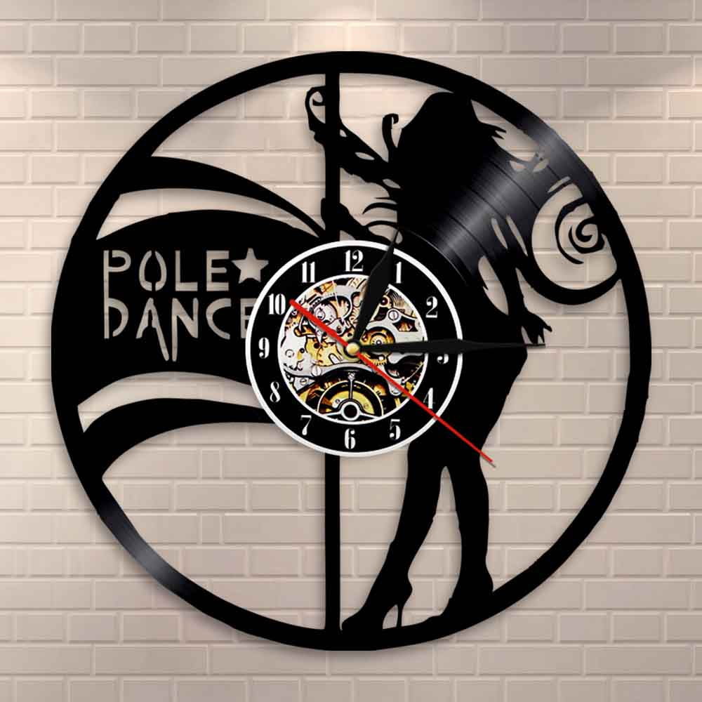 Pole Dancer Clock Night Club Girl Sexy Female Strippers Wall Clock Gift ...
