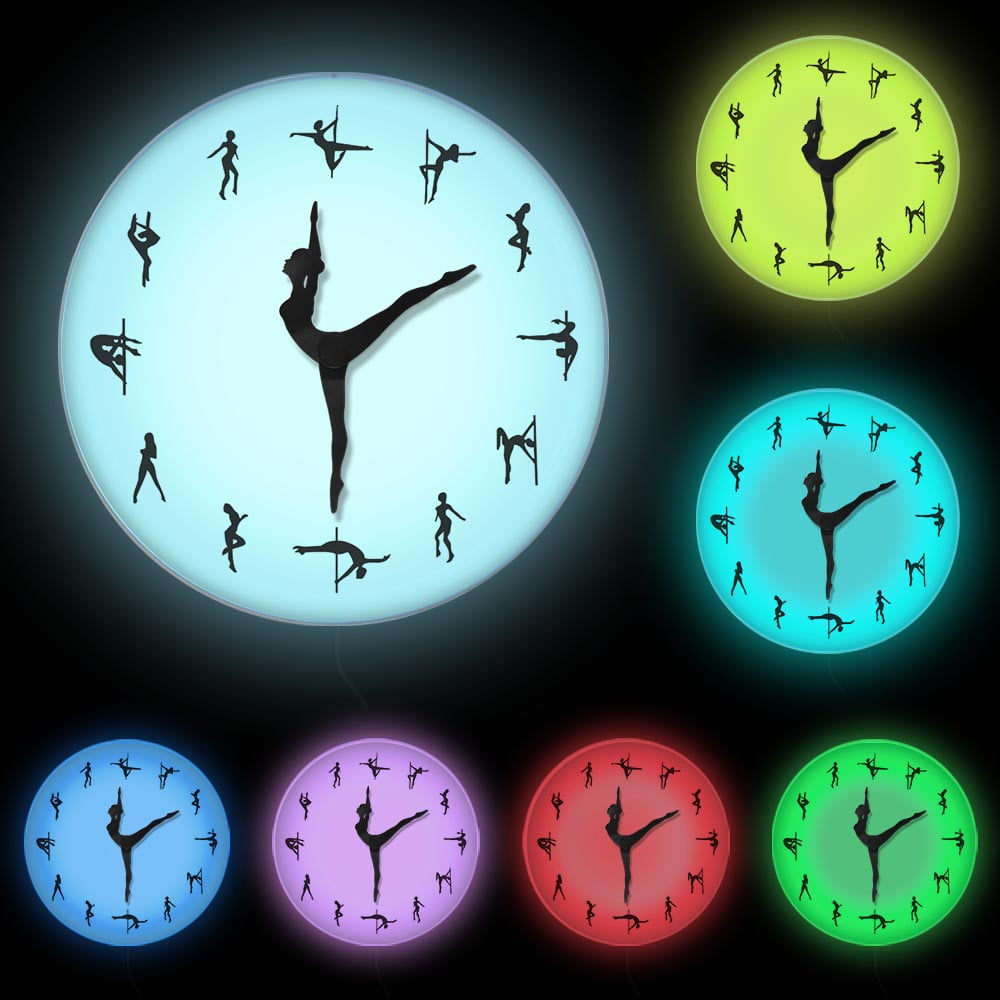 Pole Dancing Clock Hands Decorative Wall Clock Steal Tube Dance Pole ...
