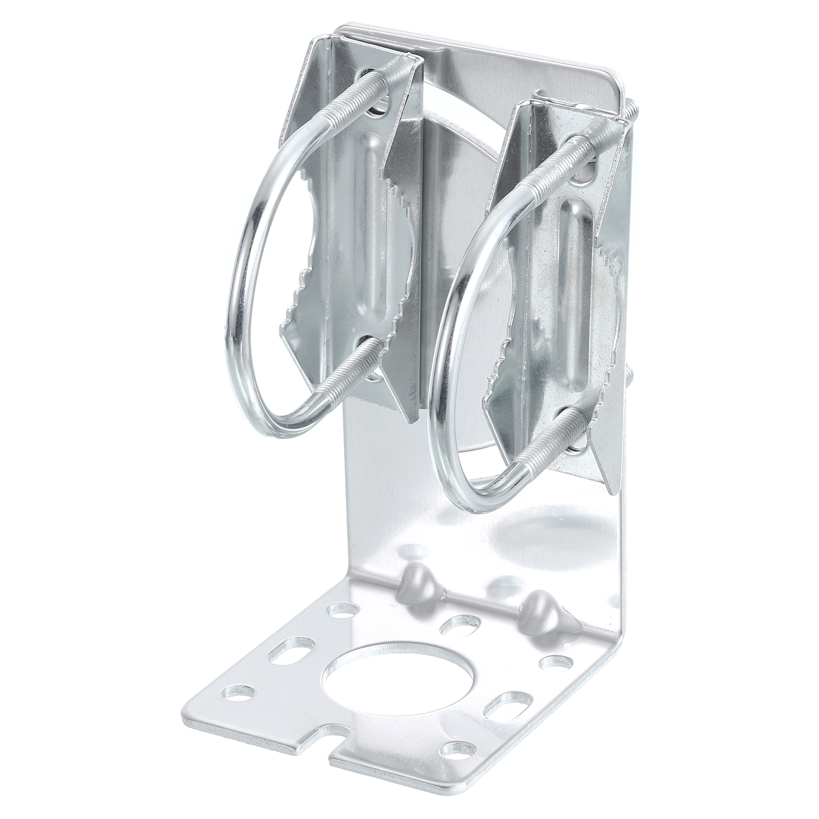 Pole Mount Bracket Adjustable Pole Holder Double U-bolt Clamp Antenna ...