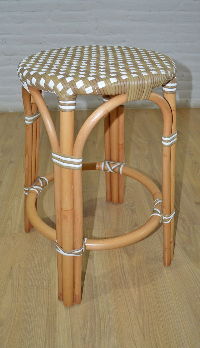 Pole Rattan Cafe Style Counter Stool PRATCS NATWH - Walmart.com