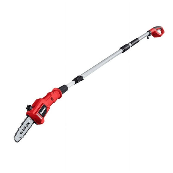 Bauer 20V Pruning Pole Saw, 8 Inch, Lithium-Ion, 9 Feet Extension, Red ...