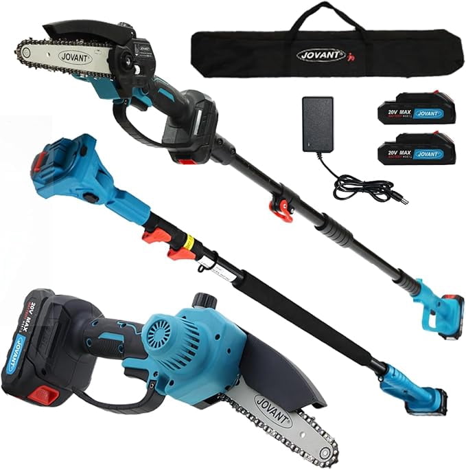 Electric Pole Saws for Tree Trimming,2-In-1 Mode Wireless Pole Saw for ...