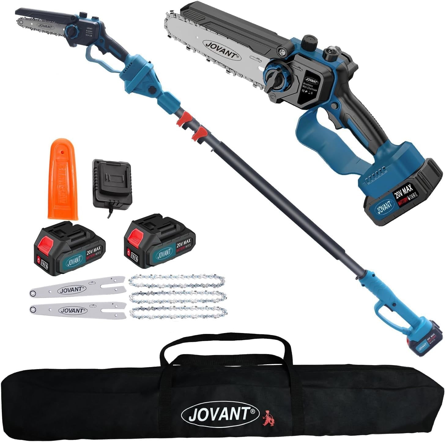 Pole Saw for Tree Trimming,12-Foot Reach pole tree trimmer, 6inch ...