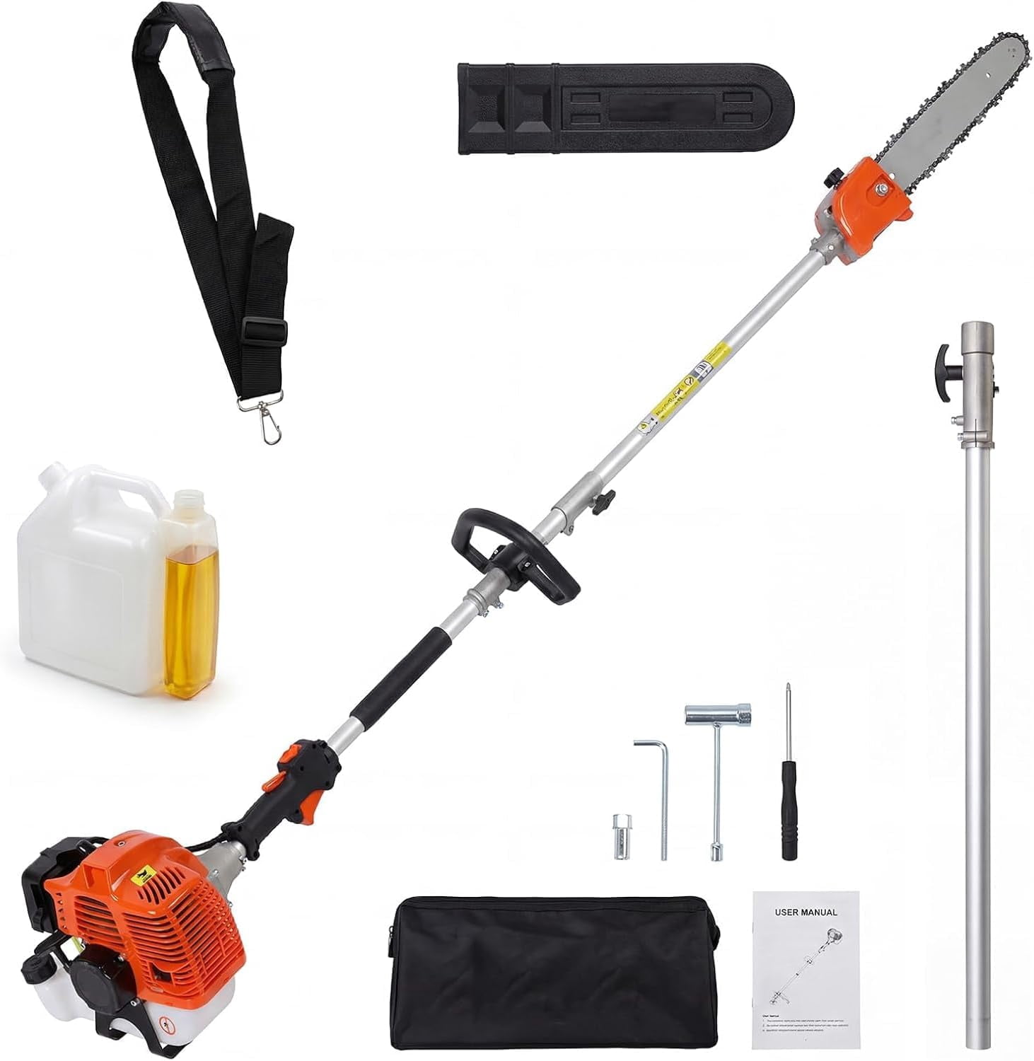 Pole Saws For Tree Trimming,With 12-Inch Guide Bar,Chain Saw Tree ...