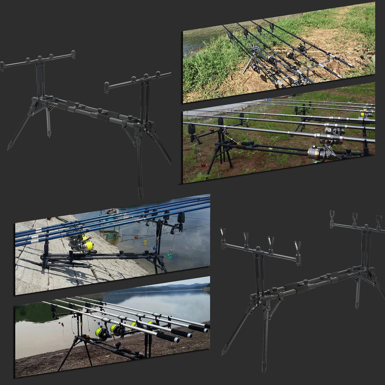 Pole Stand,Rod Pod Stand Rod Pod Stand Adjustable Carp Pole Stand Dsfen ...