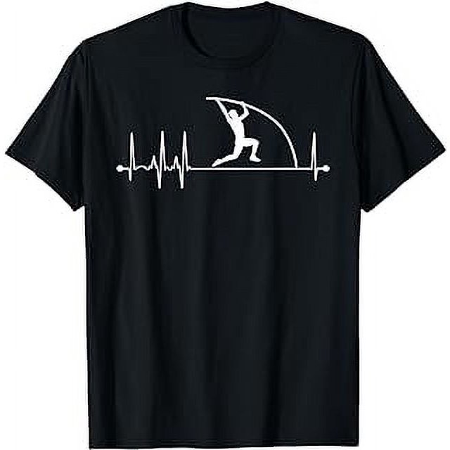 Pole Vault Heatbeat Pulse EKG Pole Vaulting Pole Vault T-Shirt ...