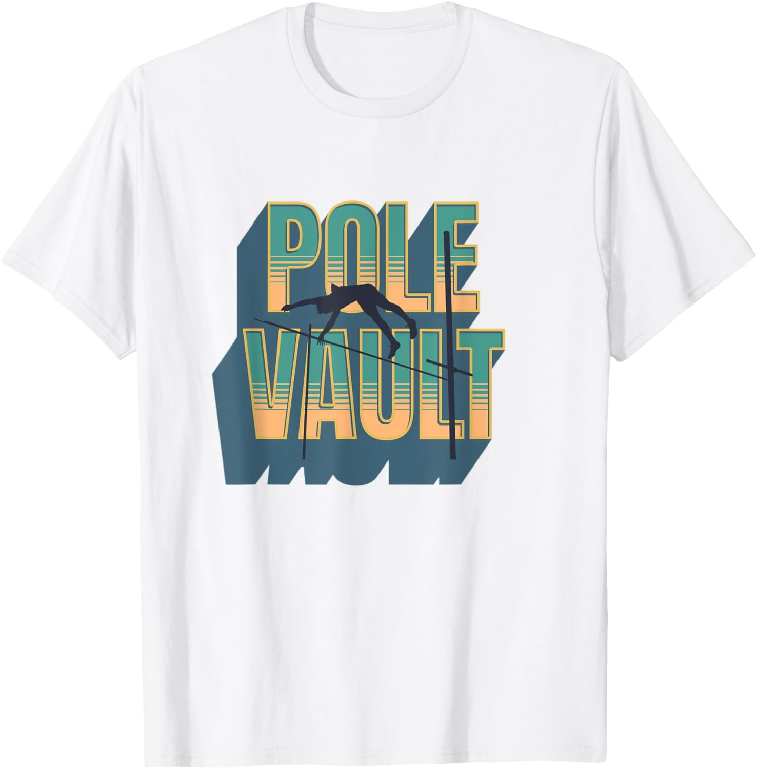 Pole Vault - Vintage Look Pole Vaulting T-Shirt - Walmart.com