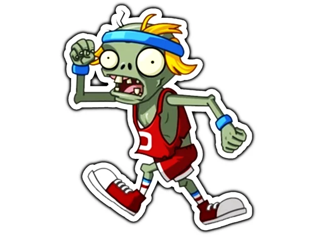 Pole Vaulting Zombie Waterproof Sticker Phone Decal Water Bottle ...
