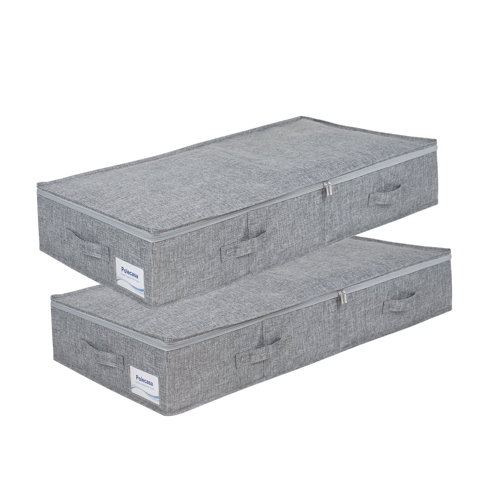 Polecasa Pack of 2 Structured Collapsible Underbed Storage Containers ...