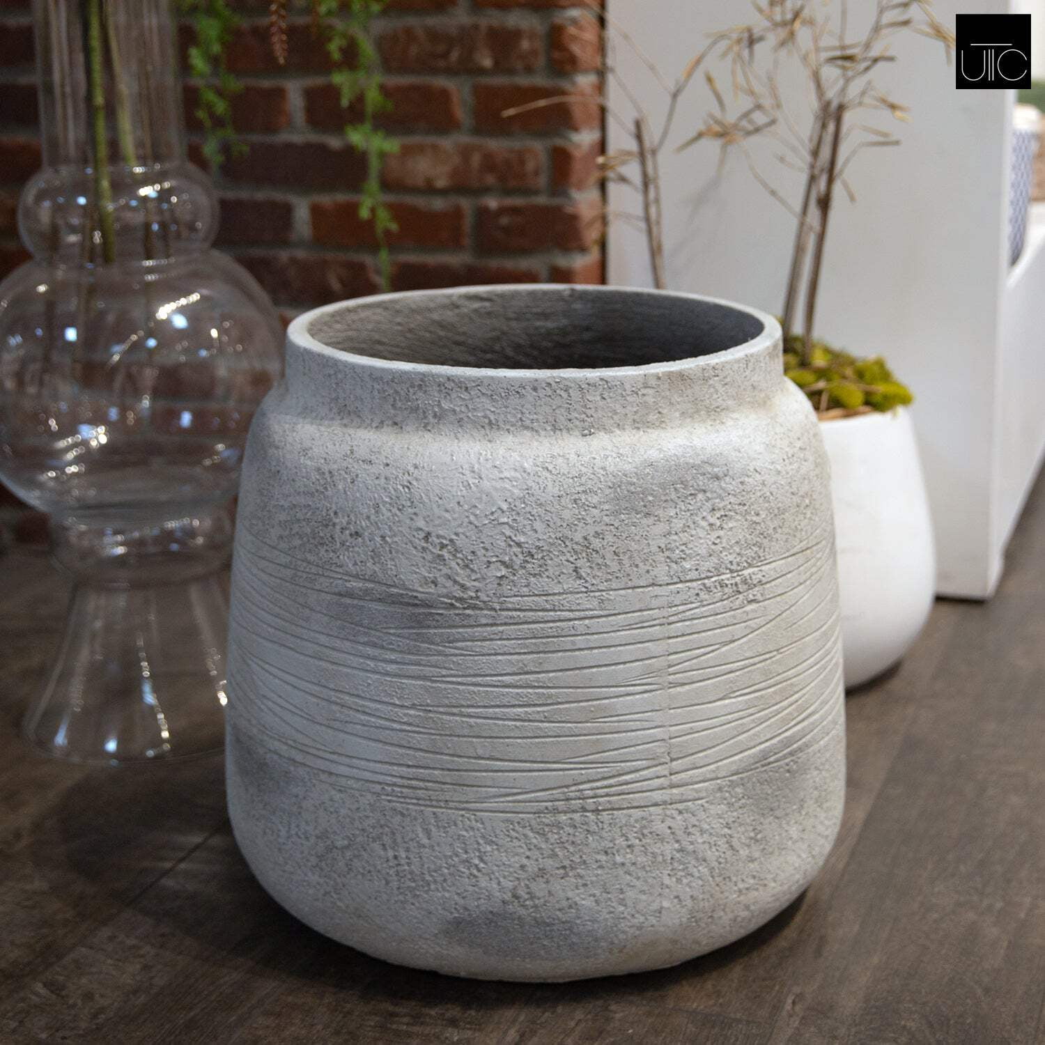 Polene Cement Flower Planter - Walmart.com