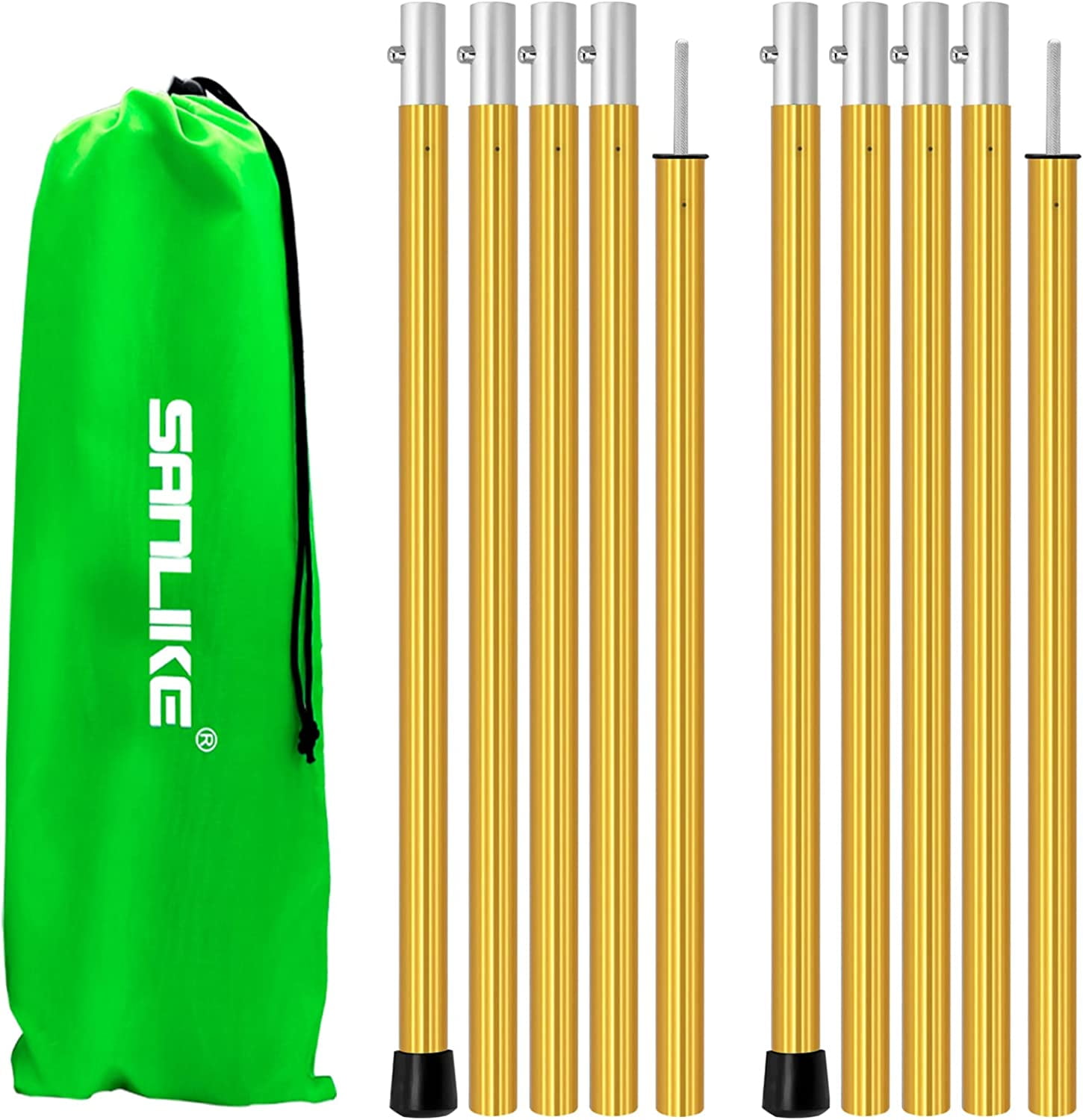 SAN LIKE Tent Poles Tarp Poles Adjustable 75 inches Aluminum Tent Pole ...
