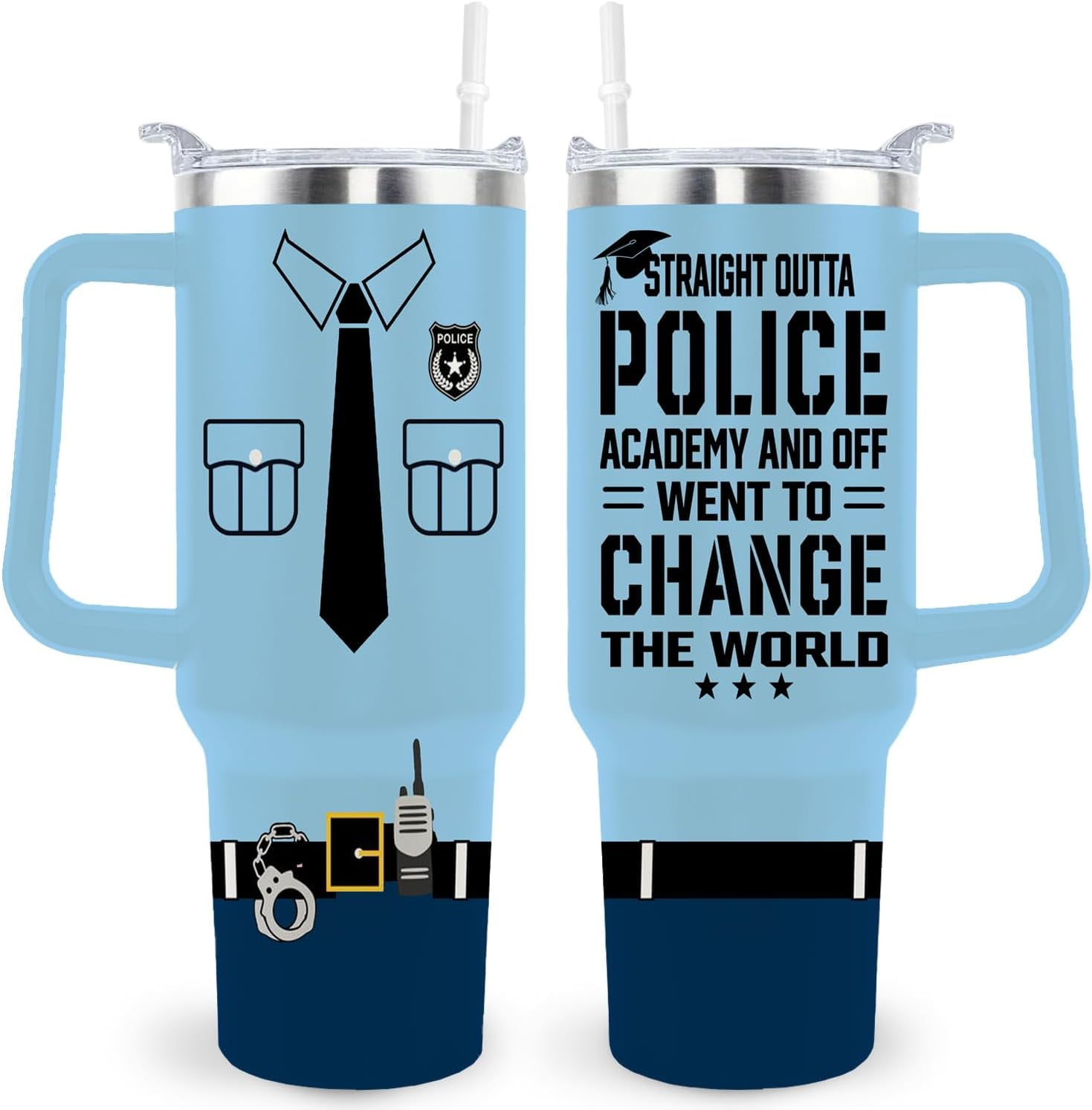 Police Academy Graduation Gifts Police Tumbler Coffee Mug 40oz Cup with ...