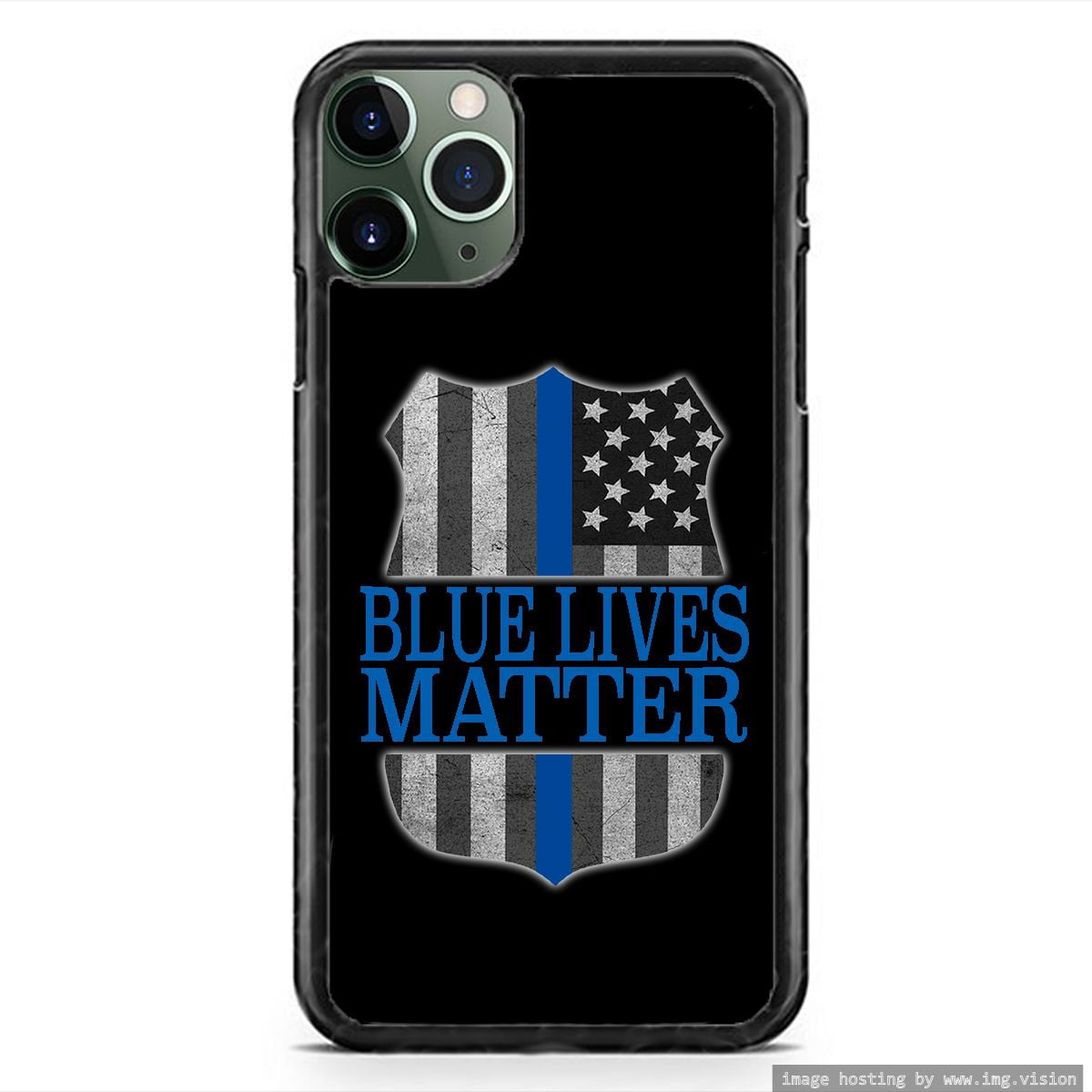 Police Badge Blue lives Matter Case Cop Shockproof Hard Rubber Custom ...