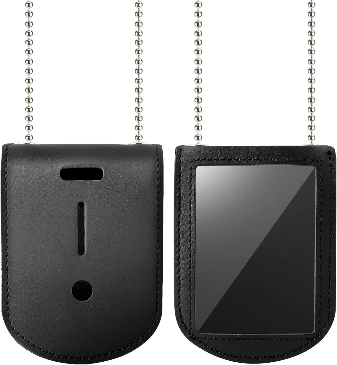 Police Badge Holder, Cowhide Leather Universal Police Badge Holder ...