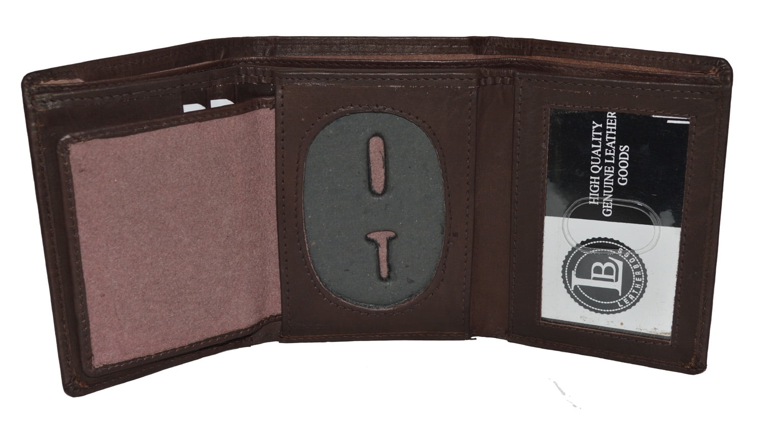 Police Badge ID Holder Leather Wallet - Round/Oval Shape - by ...