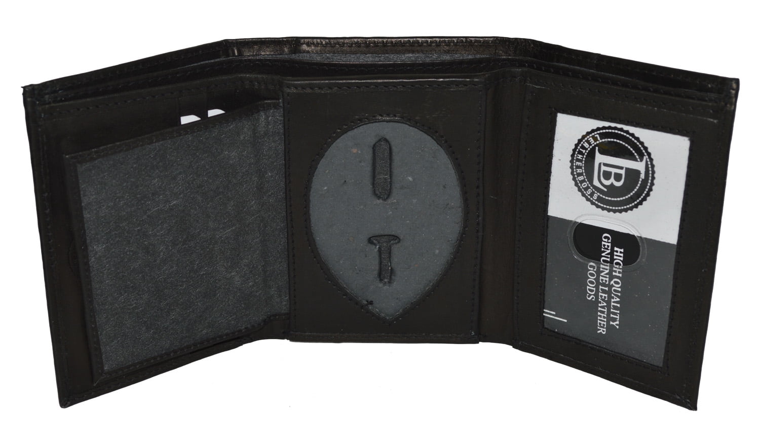 Police Badge ID holder wallet - Shield shape - by leatherboss - Walmart.com