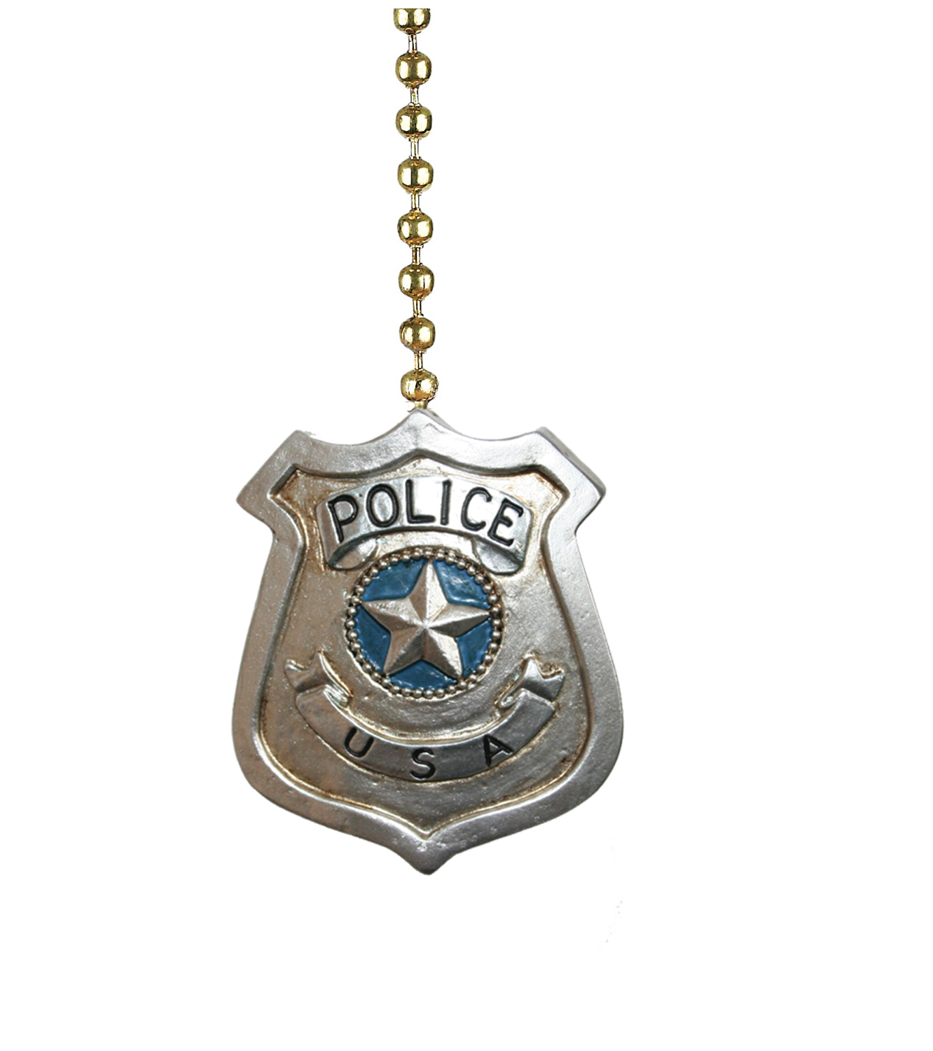 Police Badge Silver Color Ceiling Fan Pull or Light Pull Chain ...