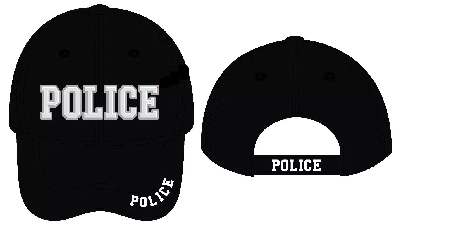 Police Baseball Cap Hat ballcap Law Enforcement Hat Black Embroidered ...