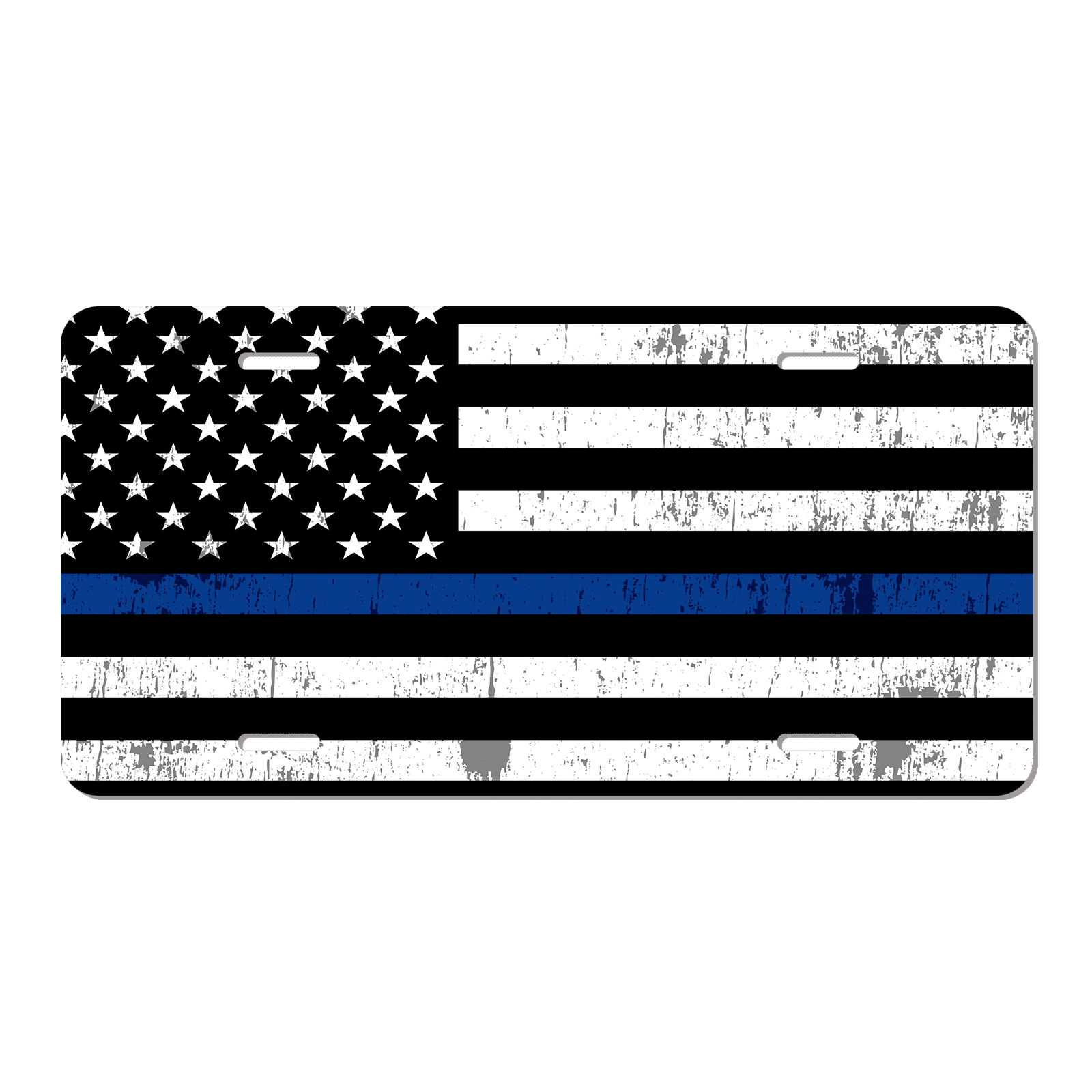 Police Blue American Flag License Plate Personalized License Plate ...