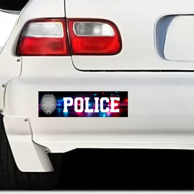 Police Bumper Stickers Law Enforcement Officer Cop Hero Badge Design ...