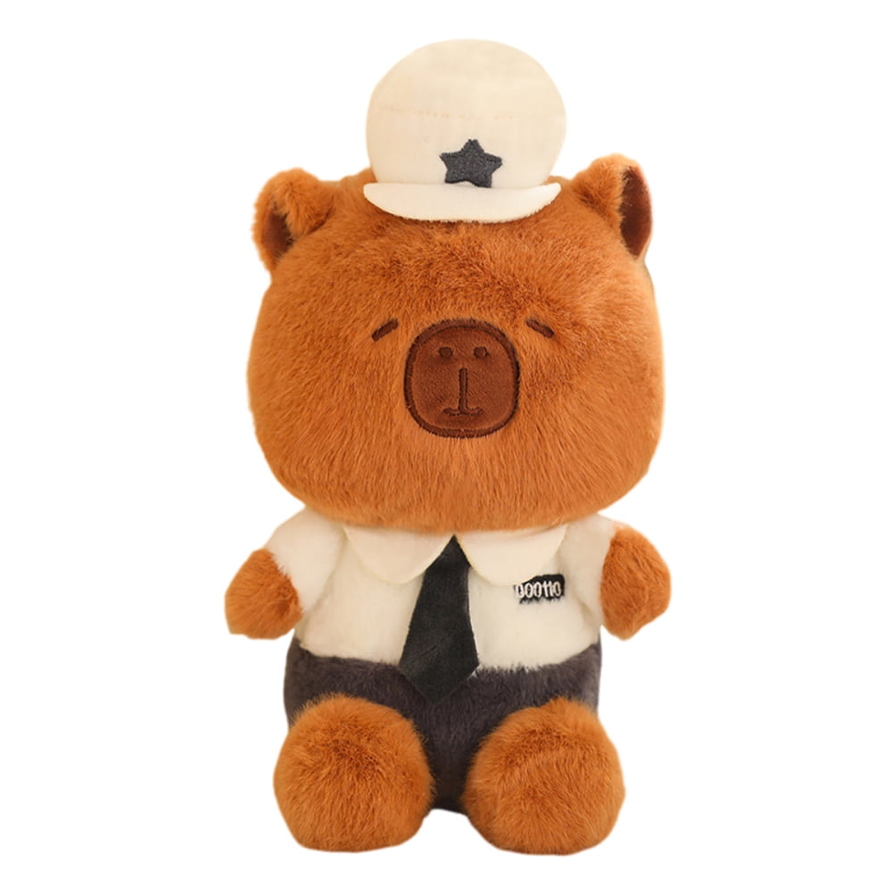 Police Capybara Stuffed Plush Toy Soft Cute Cartoon Shaped Pillow Doll ...