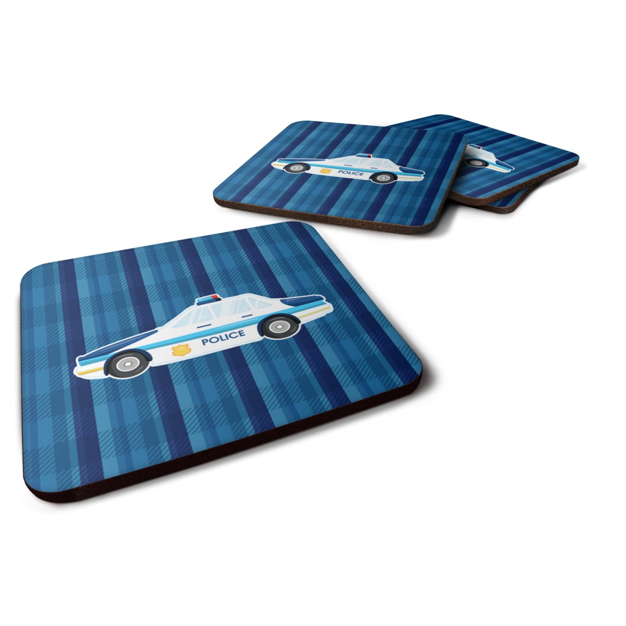 Police Car Foam Coaster Set of 4 - Walmart.com