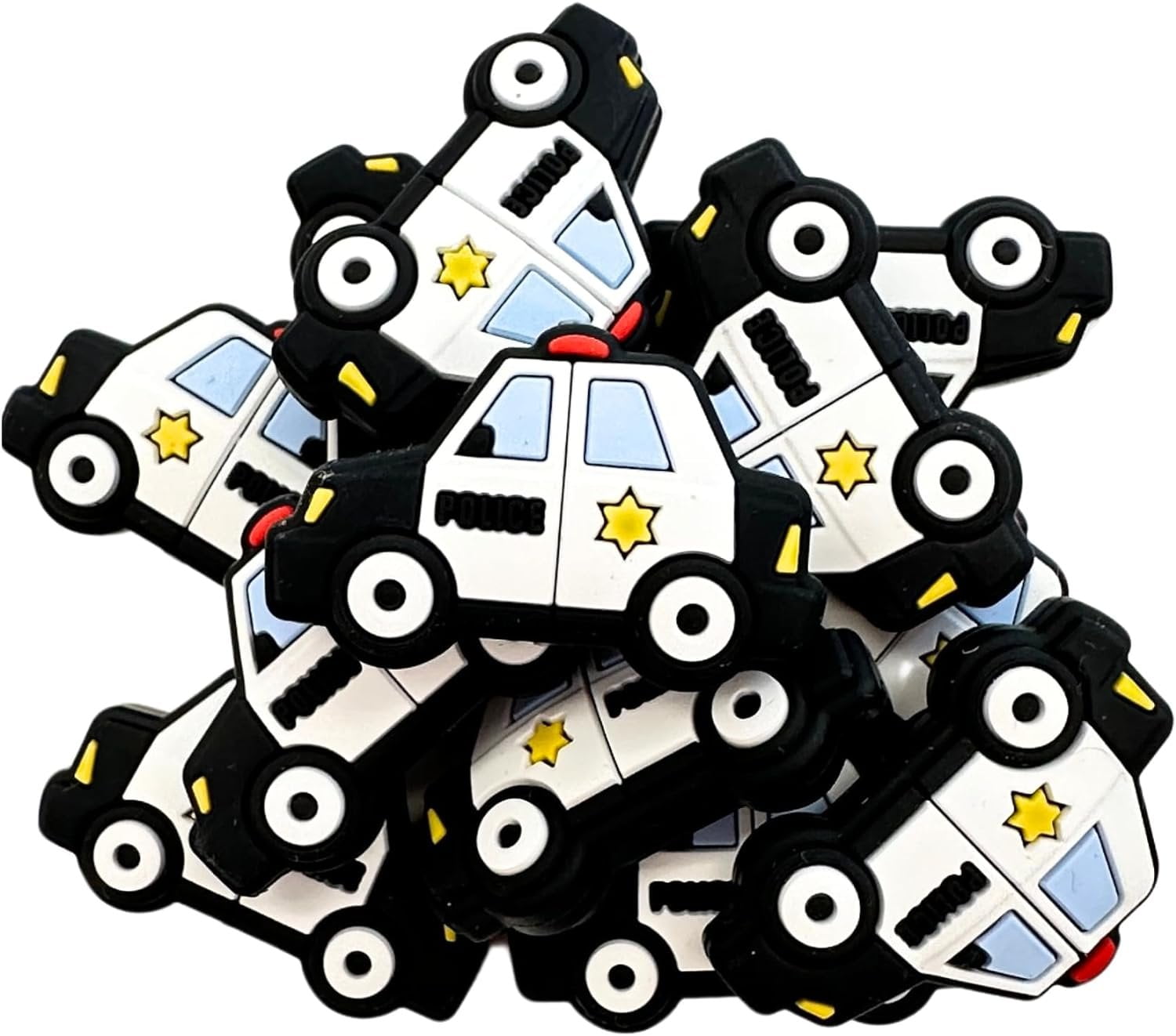 Police Car Officer Blue Line Silicone Focal Bead 12 Pack Law ...