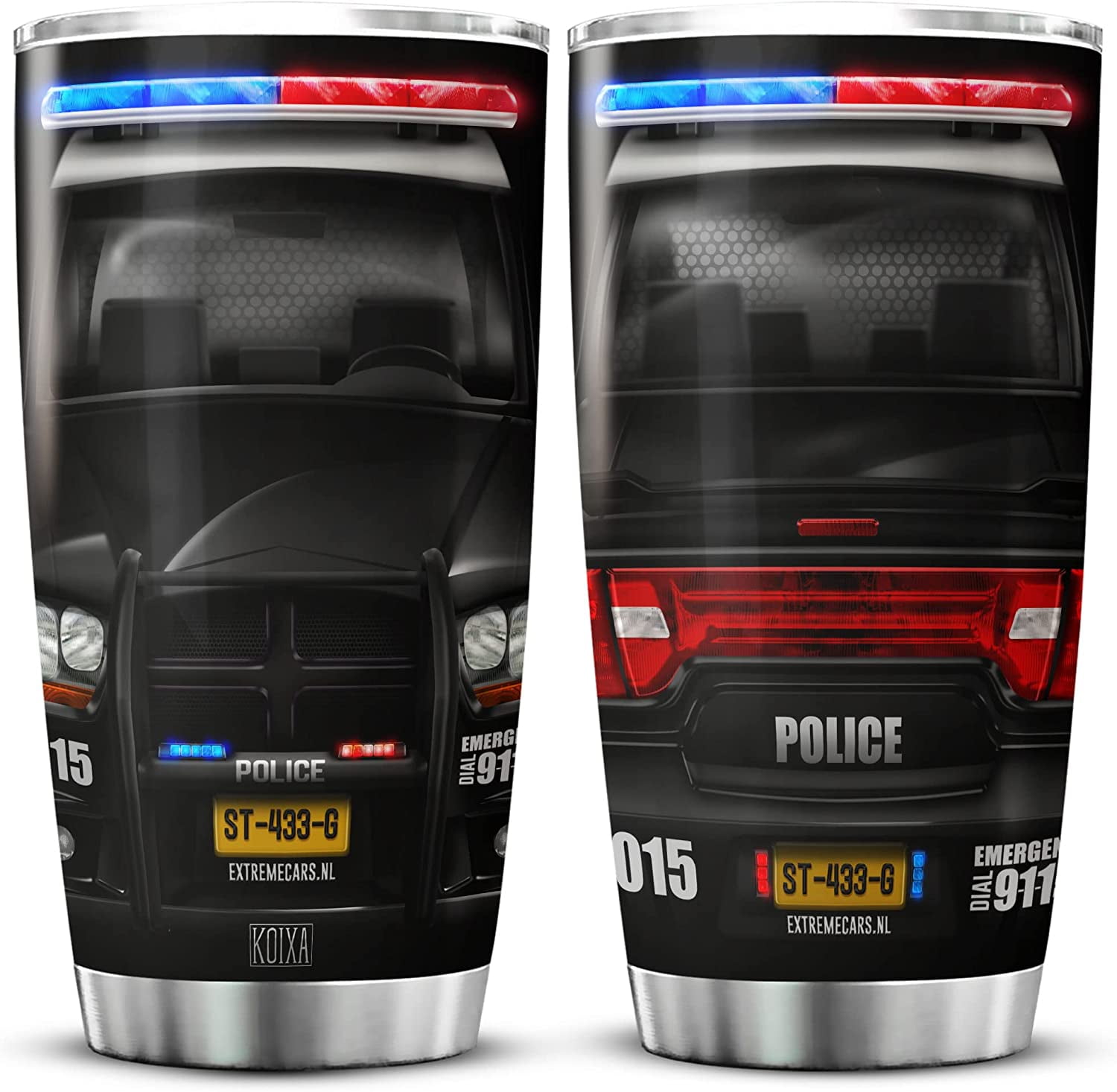 Police Car Tumbler Policeman Graduation Gifts Stainless Steel Cup With ...