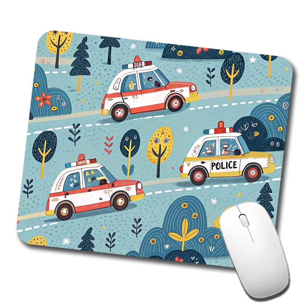 Police Cars Cute Mouse Pad Low Profile Gaming Mat - Walmart.com