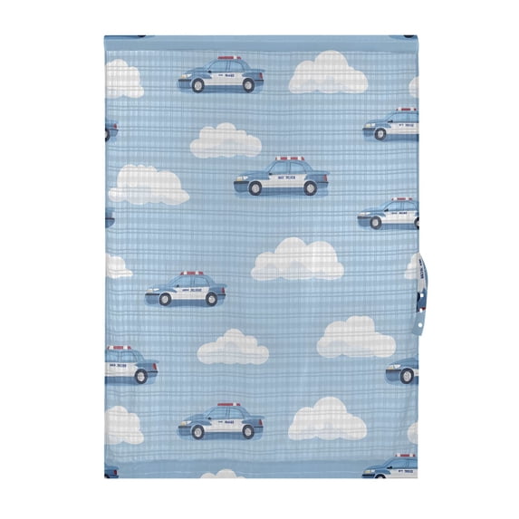 Police Cars and Cloud Pattern Door Curtain Sheer Privacy Light ...