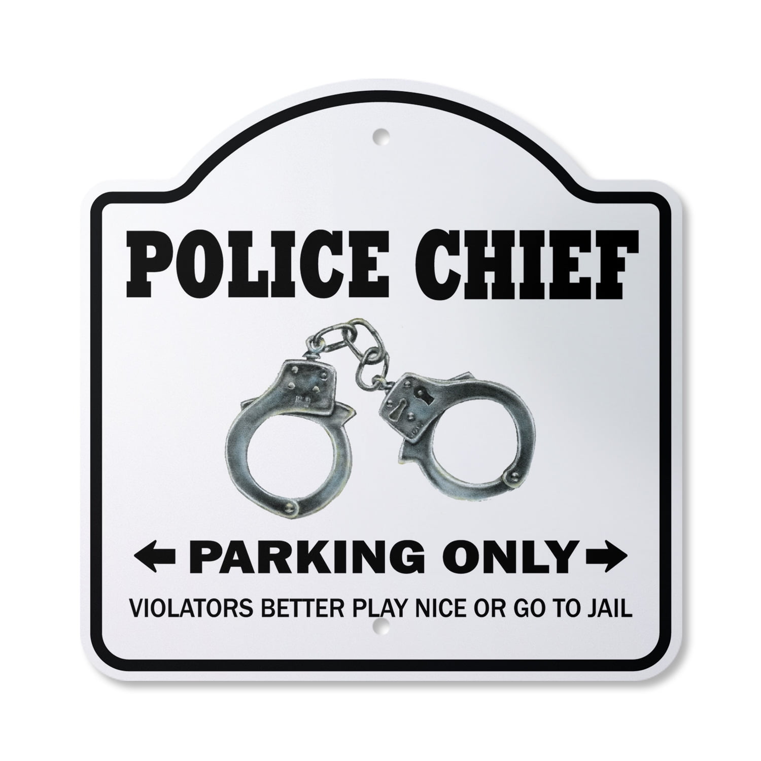 Police Chief Parking 12" X 12" Sign | Indoor/Outdoor Plastic ...
