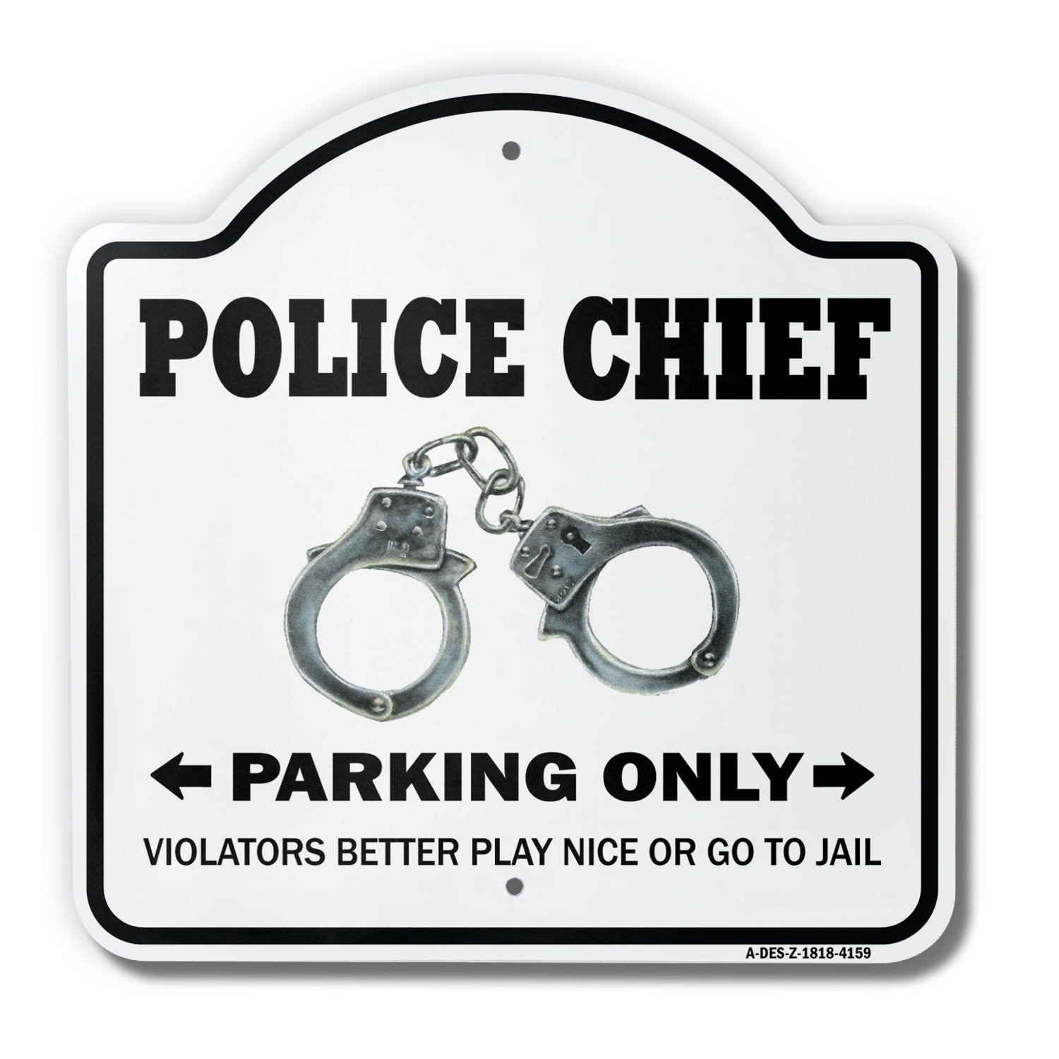 Police Chief Parking 18" X 18" Heavy-Gauge Aluminum Architectural Sign ...