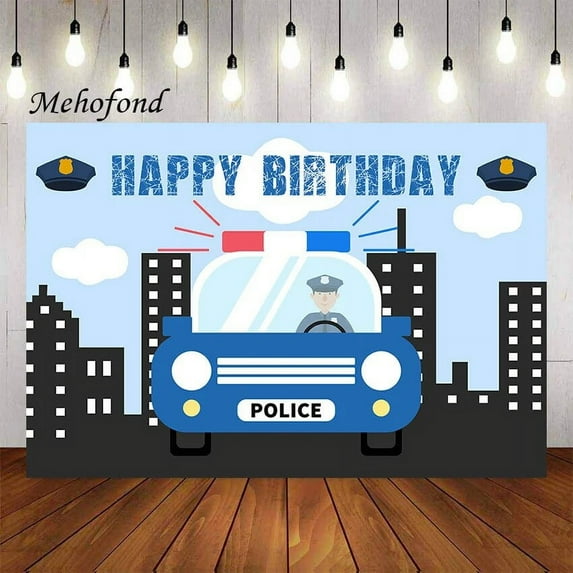 Police Child Boy Birthday Party Themed Policeman Police Freeze Cake ...