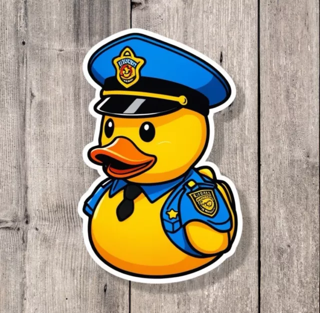 Police Cop Rubber Ducky Sticker Laptop Sticker Water Bottle Sticker ...