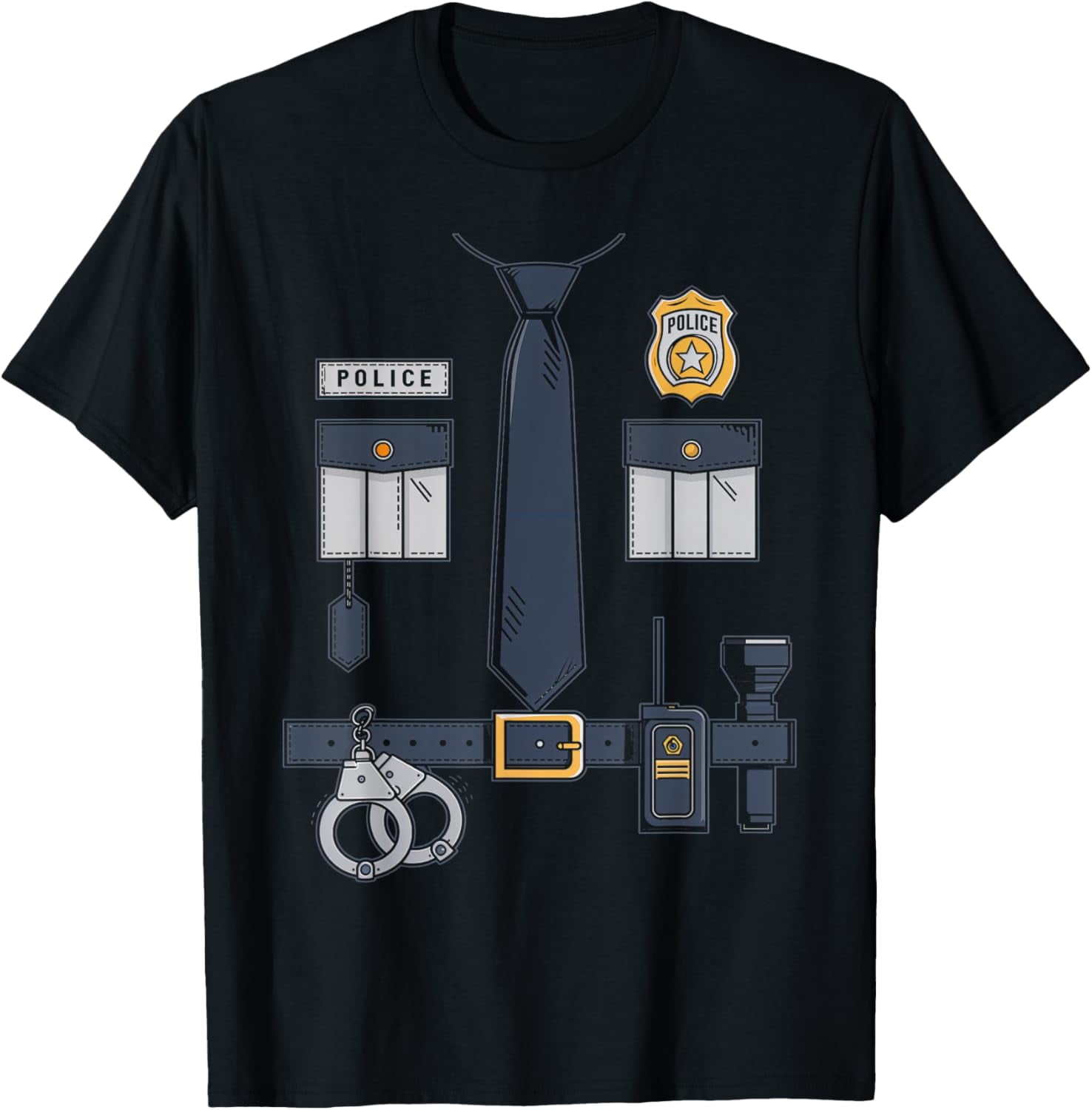 Police Costume Gear Police Officer Law Enforcement Uniform T-Shirt ...
