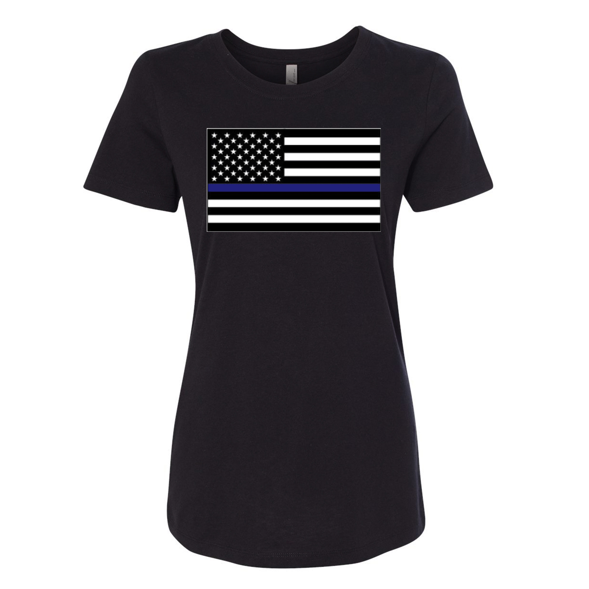 Police Department American Flag Usa Patriotic Womens T-shirts Fit ...