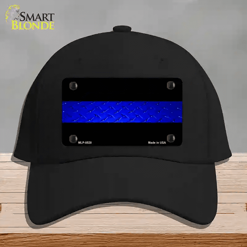 Police Diamond Thin Blue Line Novelty License Plate Hat Cotton Black ...
