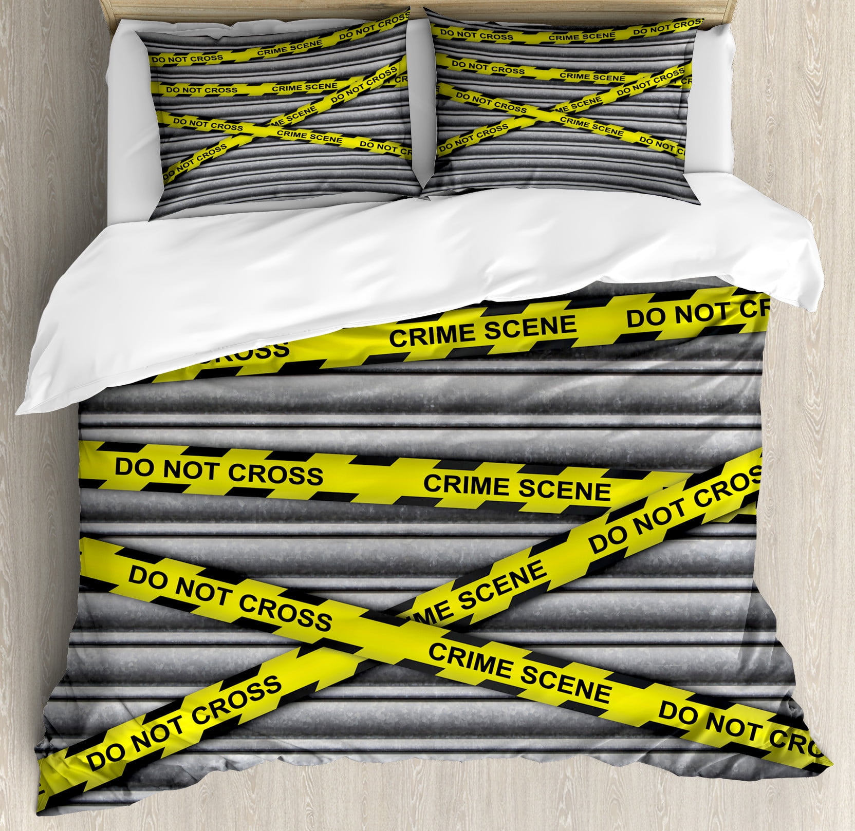 Police Duvet Cover Set, Crime Scene Investigation Do Not Pass Yellow ...