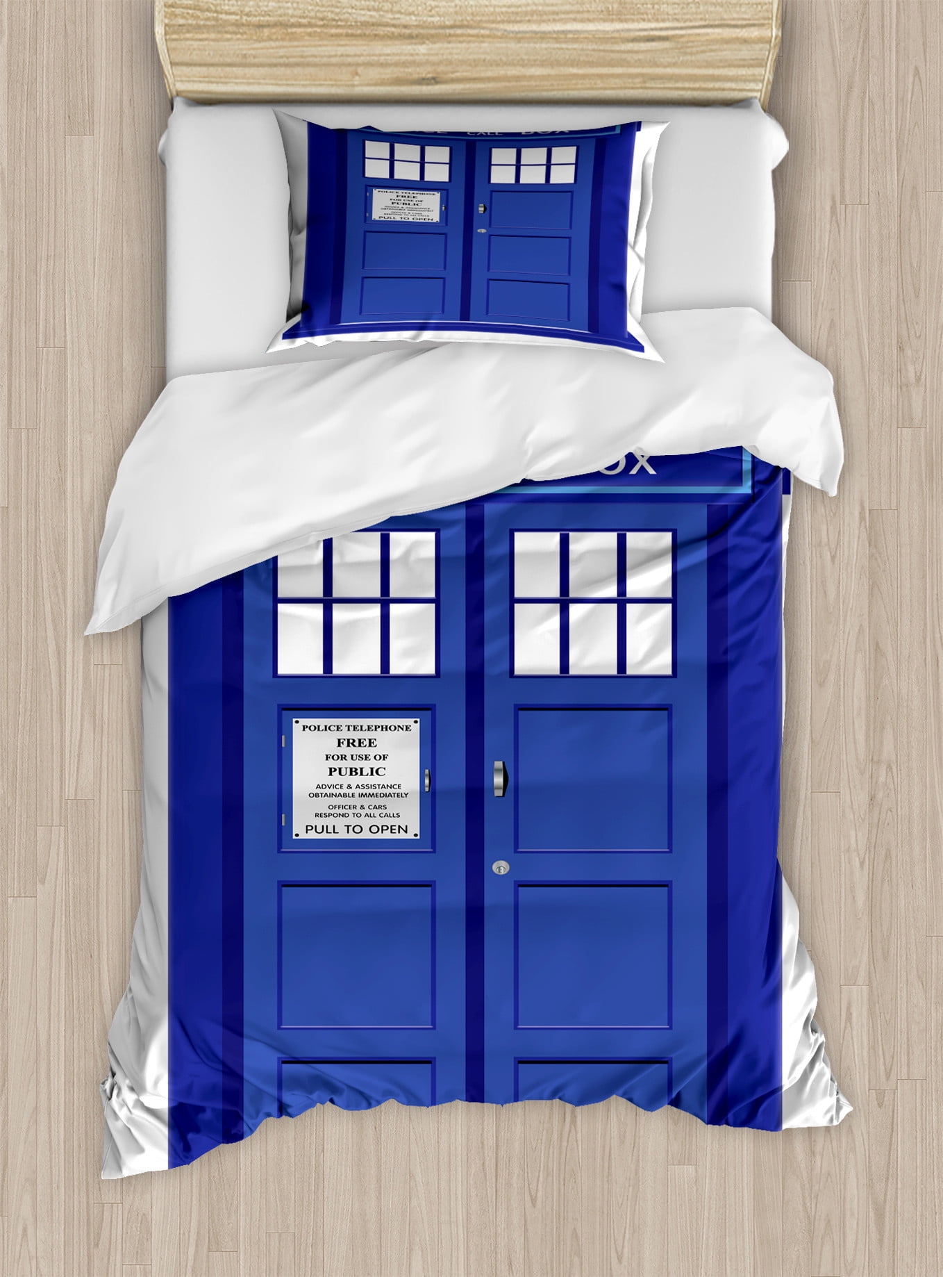 Police Duvet Cover Set, Doctors Blue House British Landmark Phone Box ...