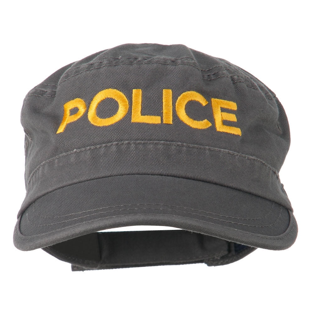 Police Embroidered Enzyme Army Cap - Grey OSFM - Walmart.com