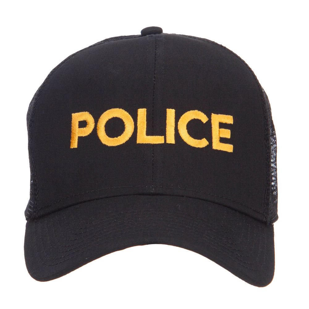 Police Embroidered Mesh Cap - Black OSFM - Walmart.com