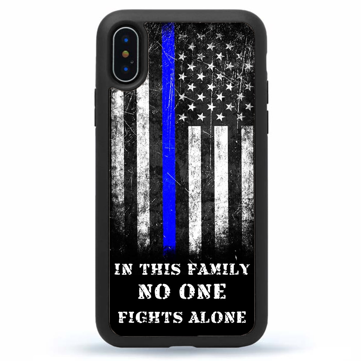 Police Flag Cell Phone Case Thin Blue Line Slim Shockproof Hard Rubber ...