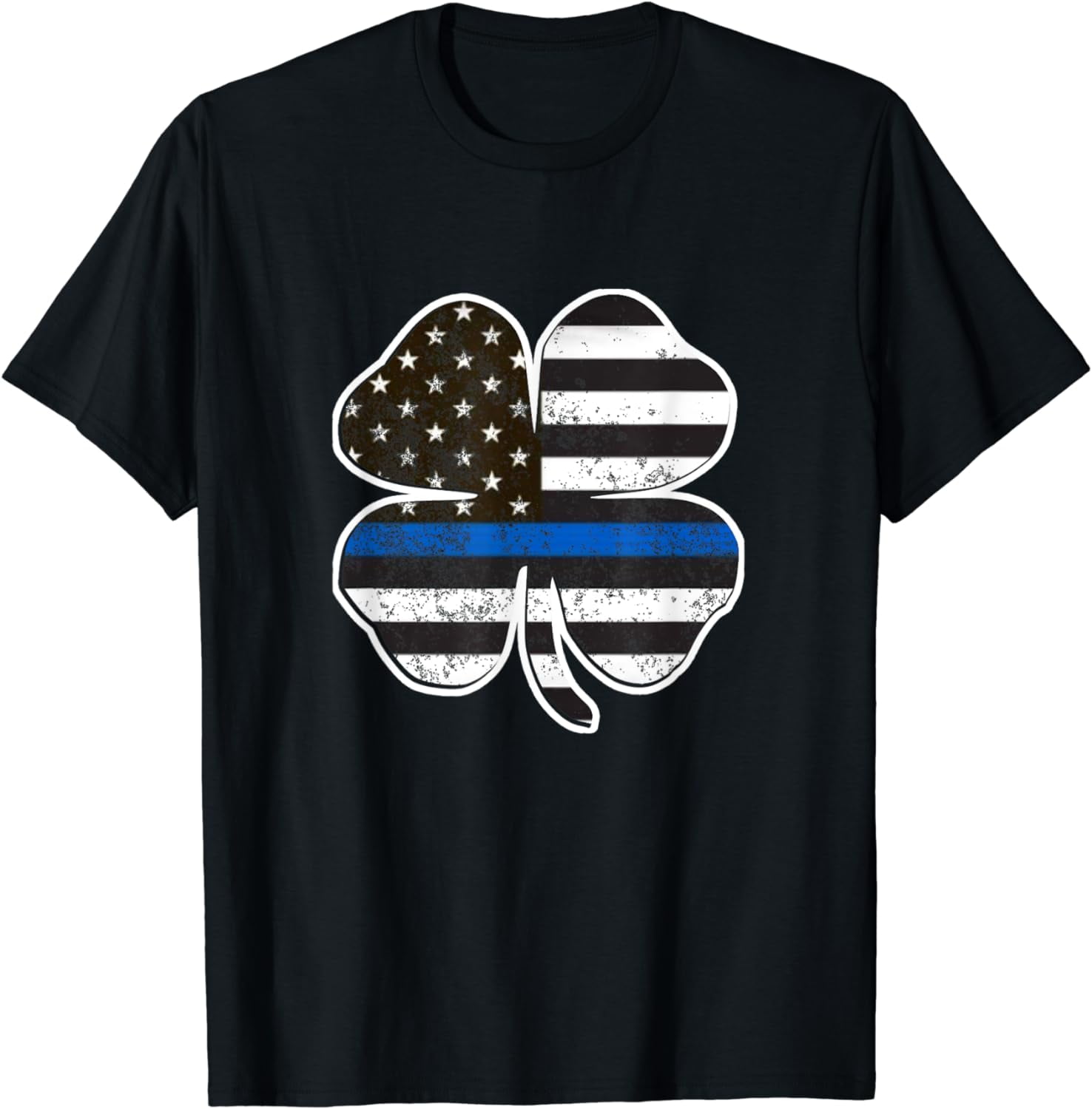 Police Flag Shamrock T-Shirt | Police St. Patrick's Day Tee - Walmart.com