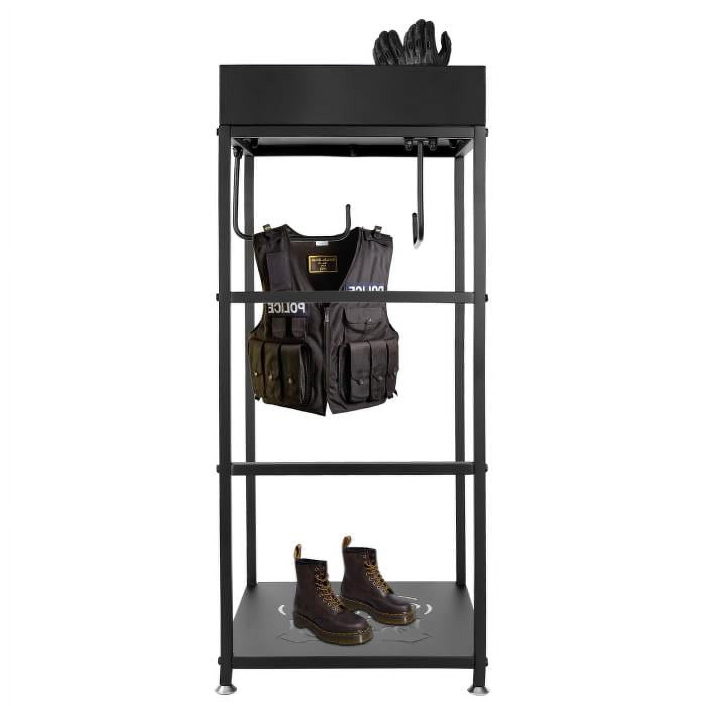 Police Gear Stand, 3 Strong Hooks 50lbs Capacity, Heavy Duty Steel ...