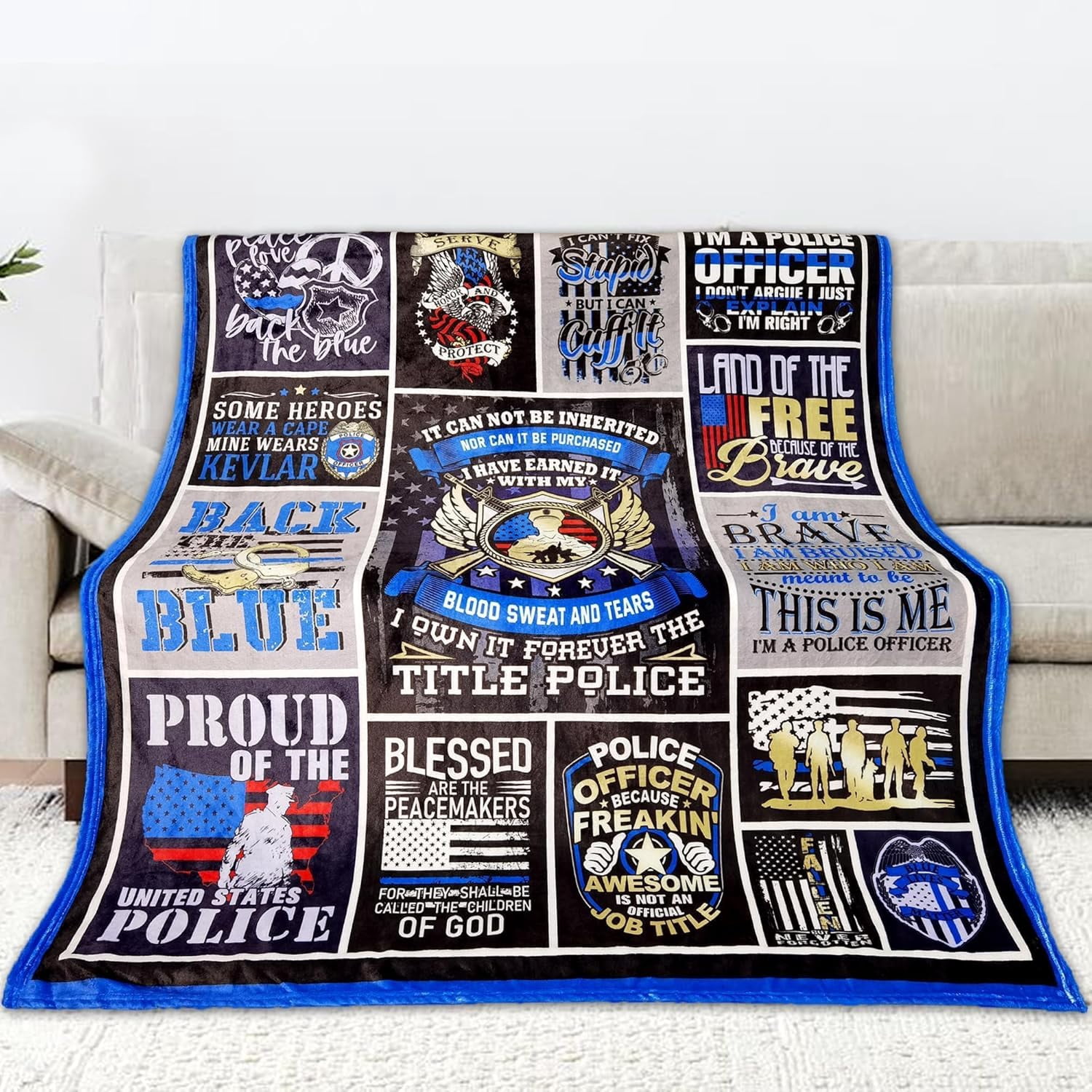 Police Gifts for Men, Police Officer Gifts Blanket, Gifts for Policemen ...